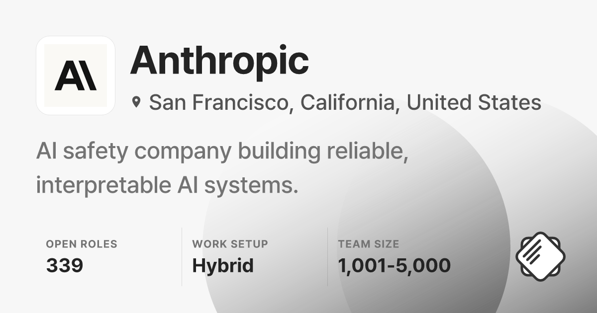 Anthropic Jobs: 339 Open Jobs | Salary & Interviews - refresh.cv